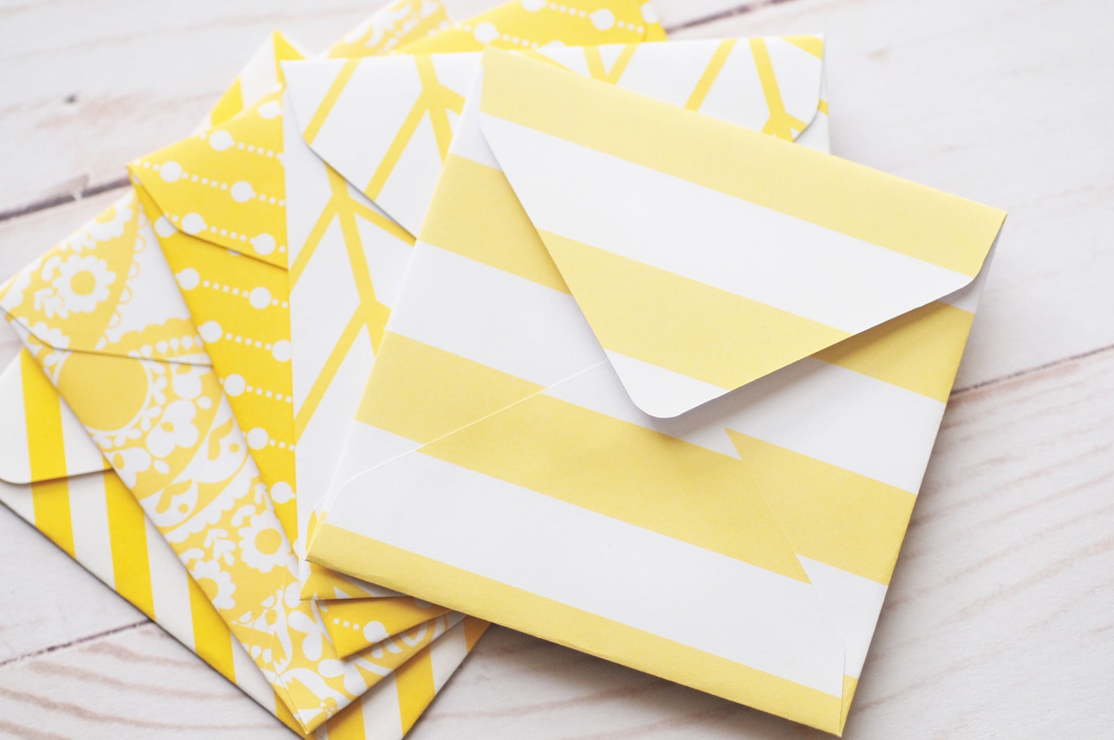 Yellow Patterned Mini Cards // Blank Cards // Gift Card - Etsy