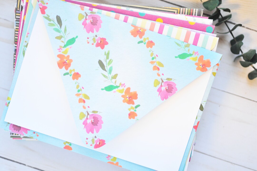 Assorted Envelopes // Set of 10 // Patterned Envelopes // - Etsy