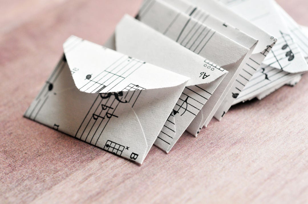 Tiny Music Love Notes - 1 Inch X 1.5 Inch // Blank Card // Love Note ...
