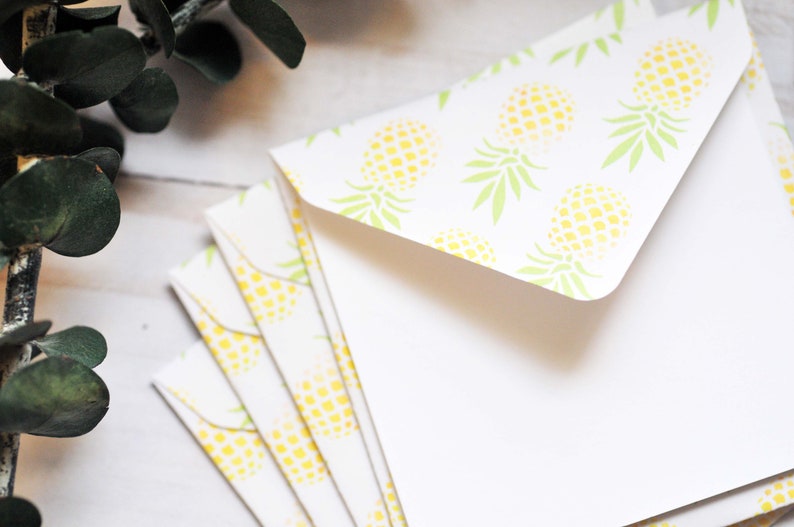 Pineapple Mini Cards // Blank Cards // Enclosure Cards // Gift Card ...