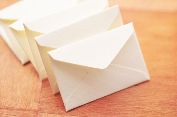Tiny Envelopes Ivory // 1 Inch X 1.5 Inch // Blank Cards // - Etsy