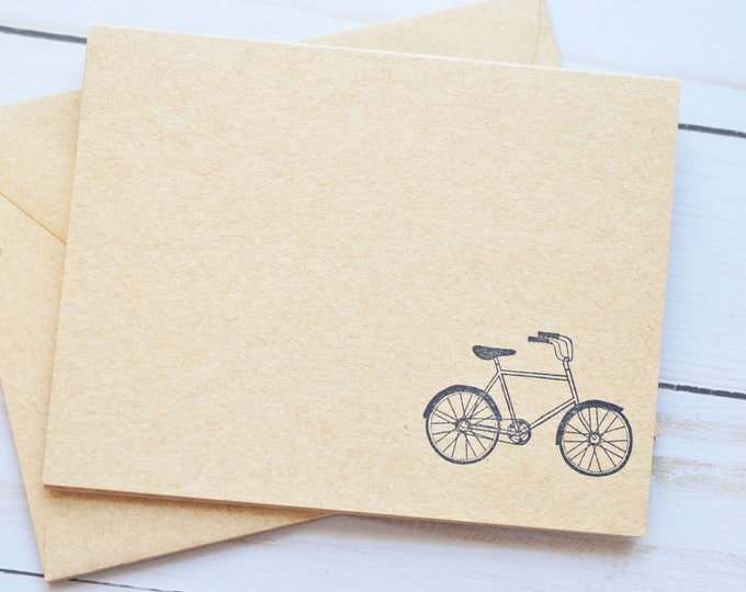 Bicycle Note Cards // Set of 4 // Blank Cards // Stationary - Etsy