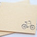 Bicycle Note Cards Set of 4 // Blank Cards // Stationery Set // Kraft ...