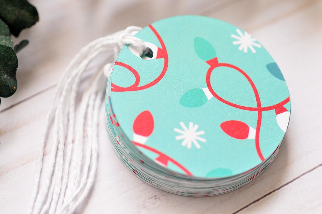 Christmas Light Gift Tags - Set of 10 // Blank Tags // Hang Tags ...