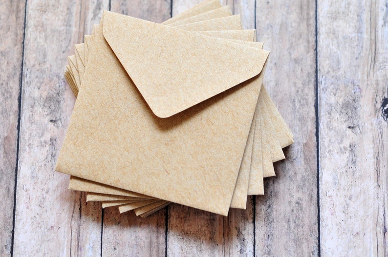 Mini Envelopes Kraft // BULK LISTING // Set of 100 // Love | Etsy