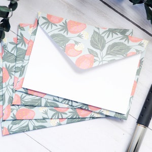 Strawberry Field Mini Cards - Set of 4 // Blank Cards // Gift Card ...