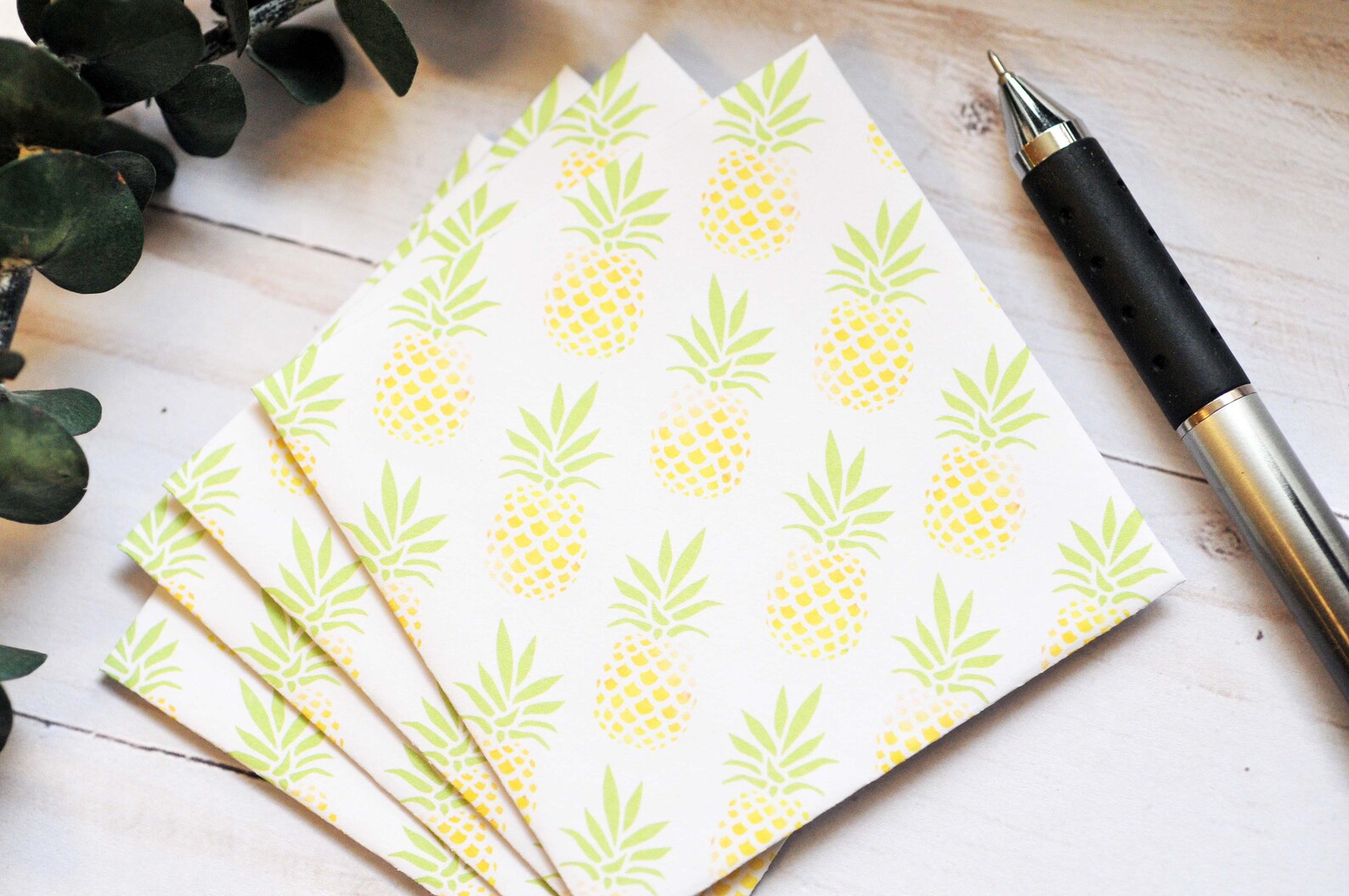 Pineapple Mini Cards // Blank Cards // Enclosure Cards // Gift - Etsy