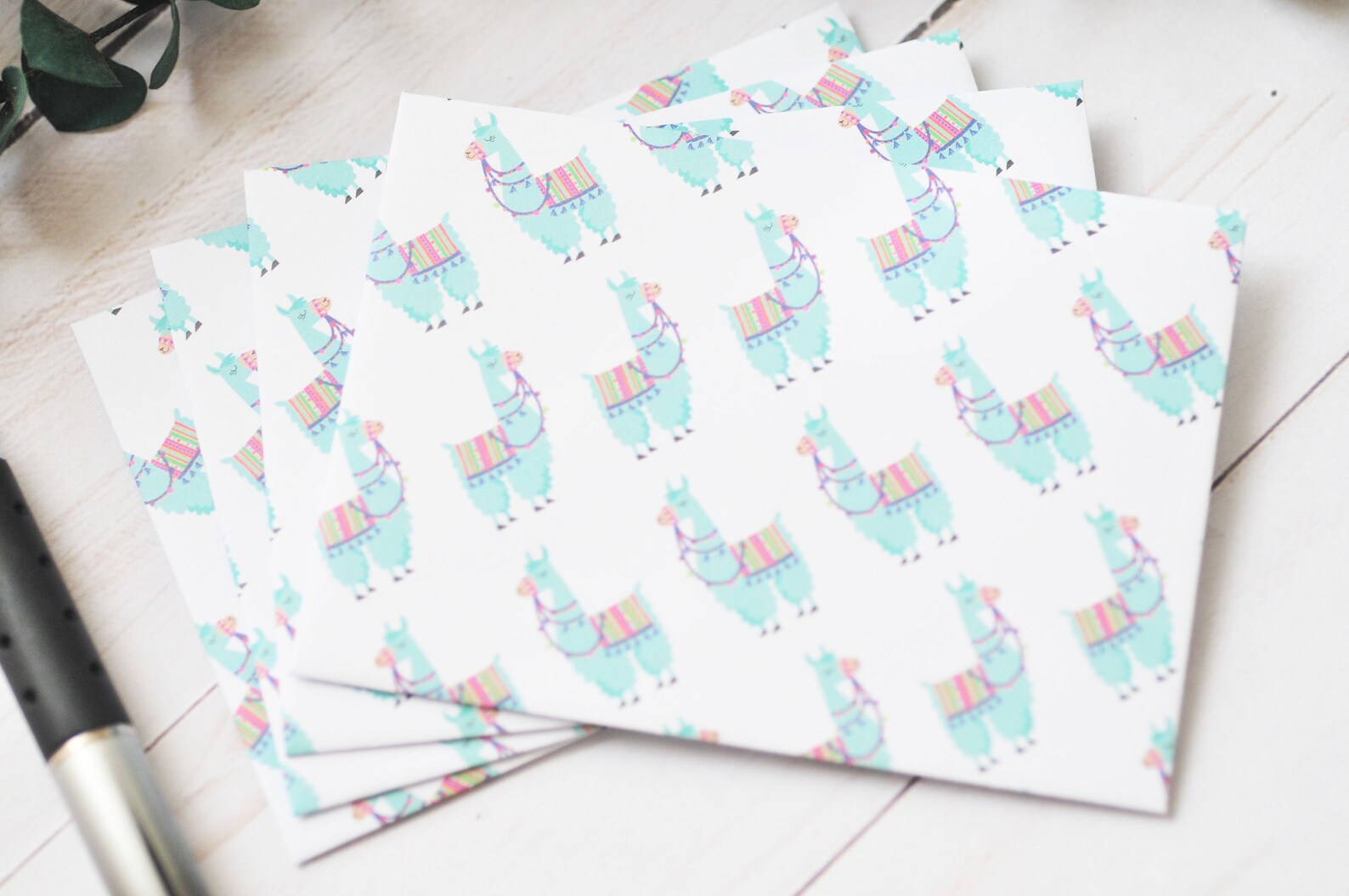 Llama Mini Cards // Set of 4 // Gift Card Holder // Blank | Etsy
