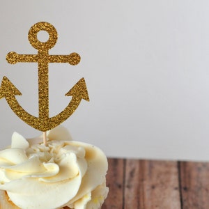 Anchor Cupcake Toppers // Cake Decoration // Party Decor // Birthday ...
