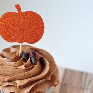 Pumpkin Cupcake Toppers // Fall Party Decoration // Halloween | Etsy
