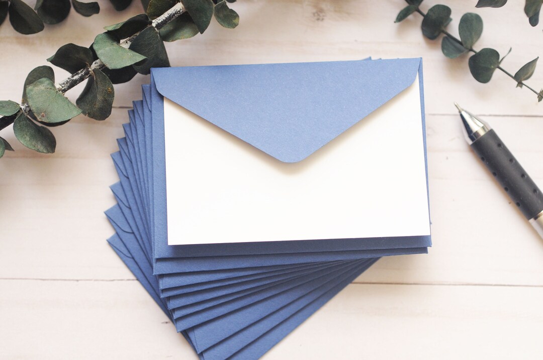 Mini Envelopes - Sapphire Blue - Set of 10 // Blank Cards // Gift Card ...
