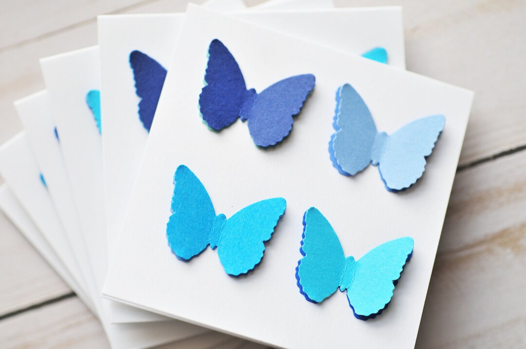 Whimsical Butterfly Mini Cards // Blank Cards // Colorful Butterflies ...