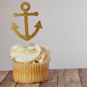 Anchor Cupcake Toppers // Cake Decoration // Party Decor // Birthday ...