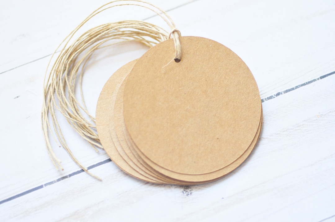 Round Tags - Kraft - Set of 50 - Packaging Labels, Favor Tags, Hang ...