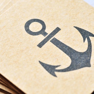 Anchor Mini Cards – Nautical Kraft Note Cards With Envelopes for Gifts ...