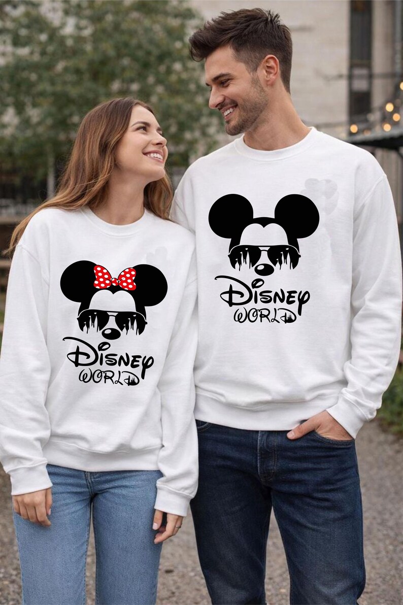 Mickey & Minnie Aviator Sunglasses Jumper – Matching Disney Couples ...