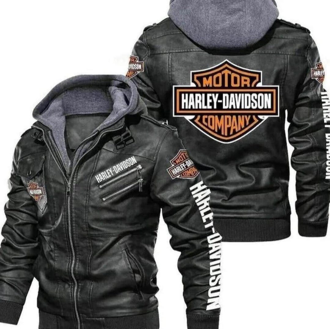 Harley-davidson Motorcycle Jacket, Genuine Cowhide Leather Biker Jacket ...