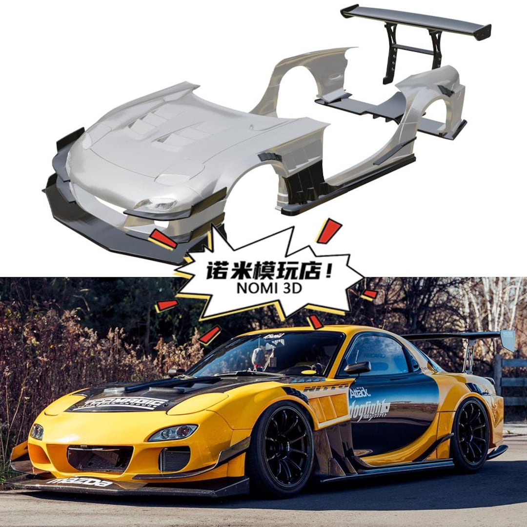 1/24 Mazda RX7 TCP MAGIC Widebody Kit Fd3s RC , for Tamiya 24110 ...