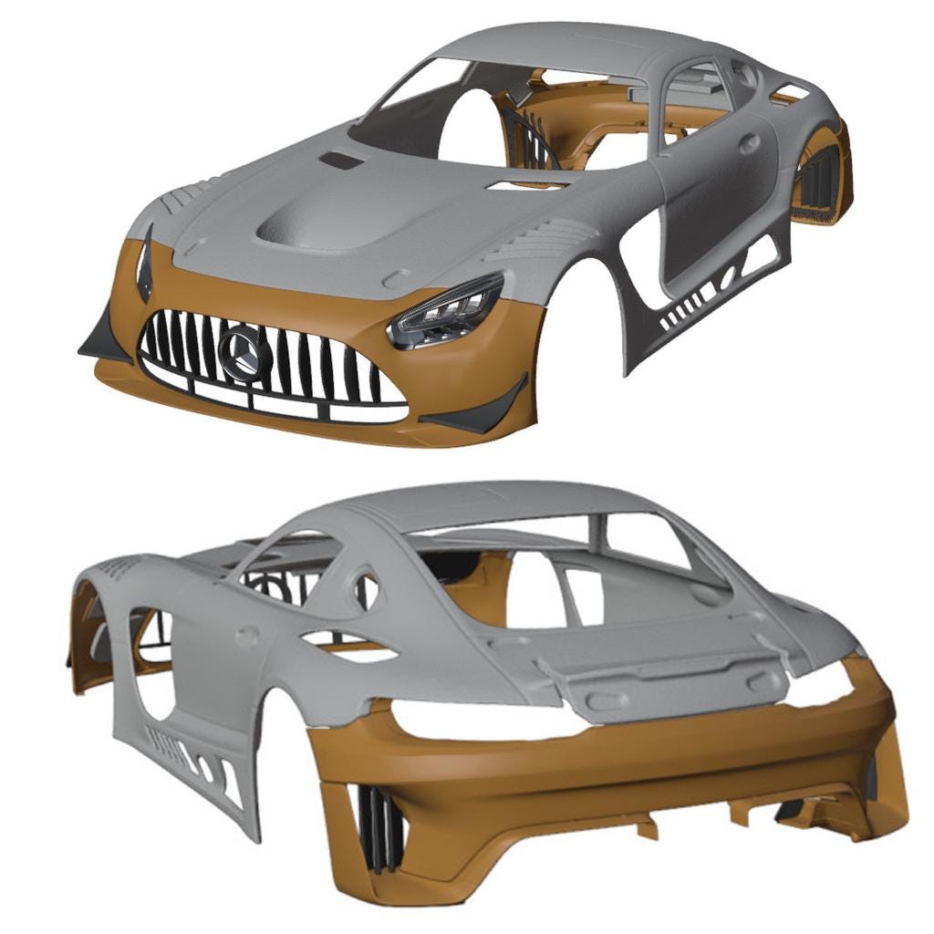 1/24 Mercedes-benz AMG GT3 Body Kit, for TAMIYA 24345 , Resin Car Model ...
