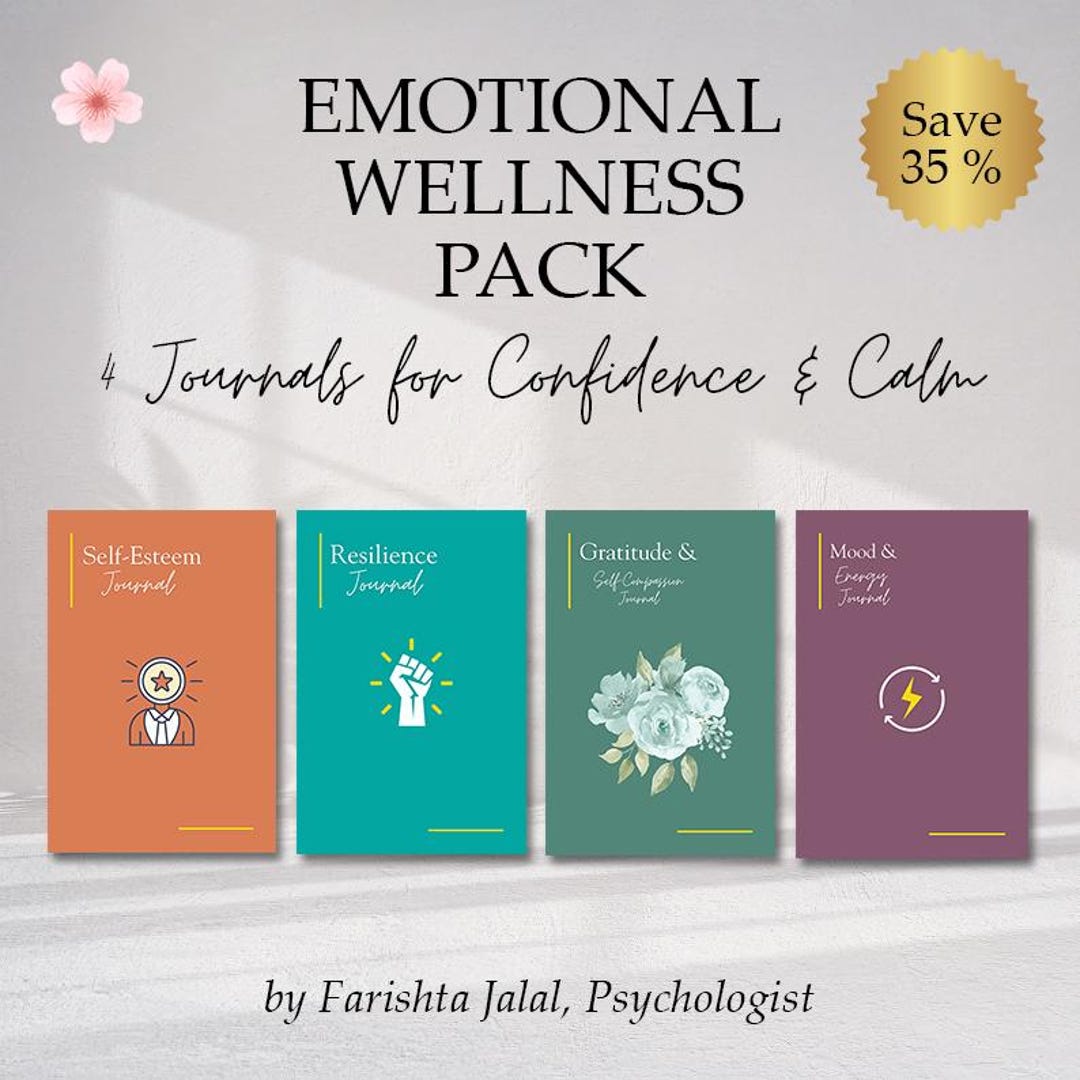 Emotional Wellness Pack | 4 Journals for Confidence, Calm & Resilience ...
