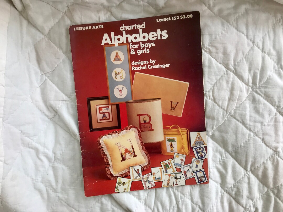 1970's Charted Alphabet Pattern Book by Rachel Crissinger - Etsy