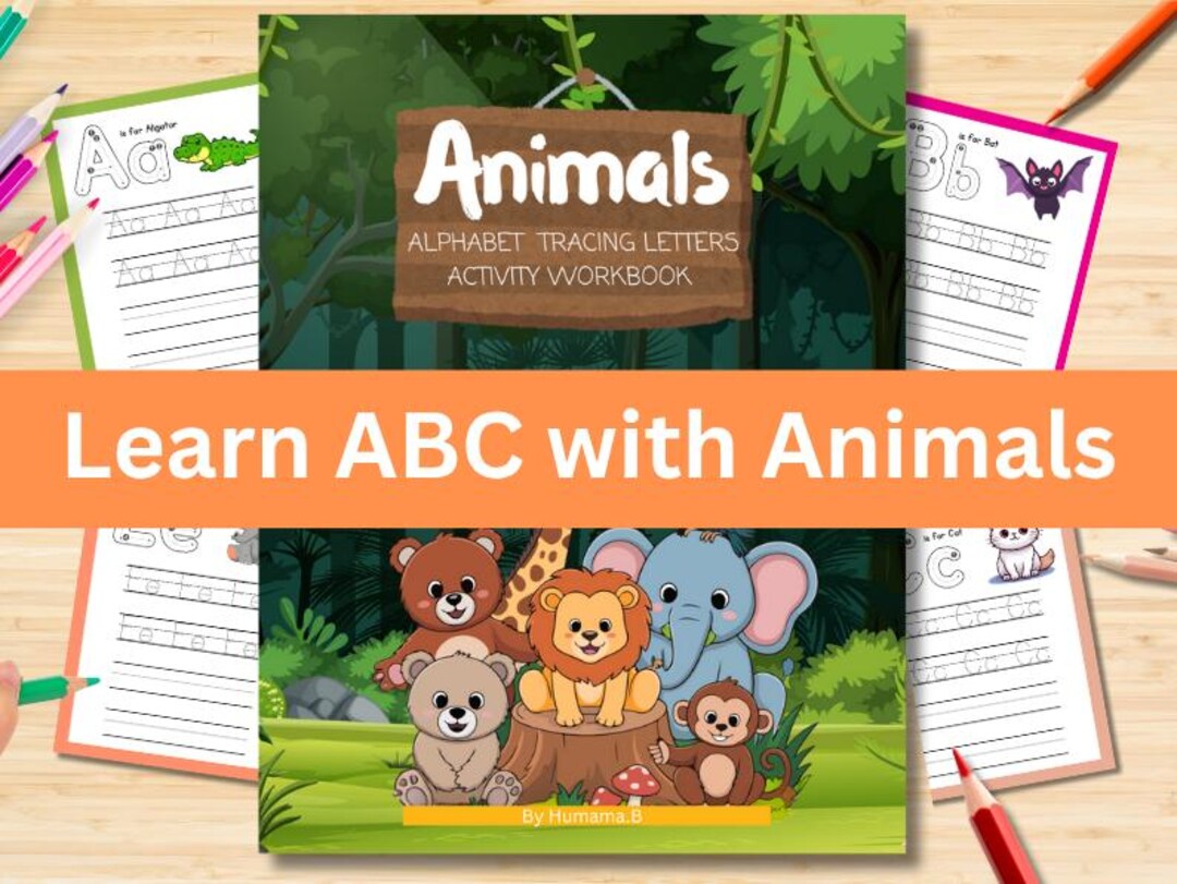 Animal Alphabet Tracing Workbook | ABC Handwriting Practice (digital ...