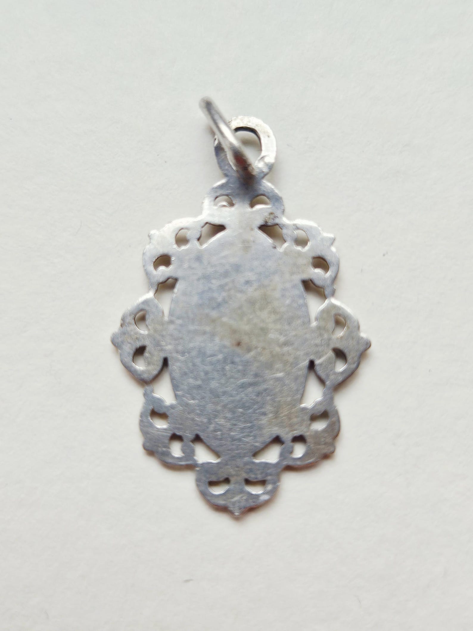 Medalla de Comunión de Plata Antigua con Cáliz y Hostia, Colgante ...