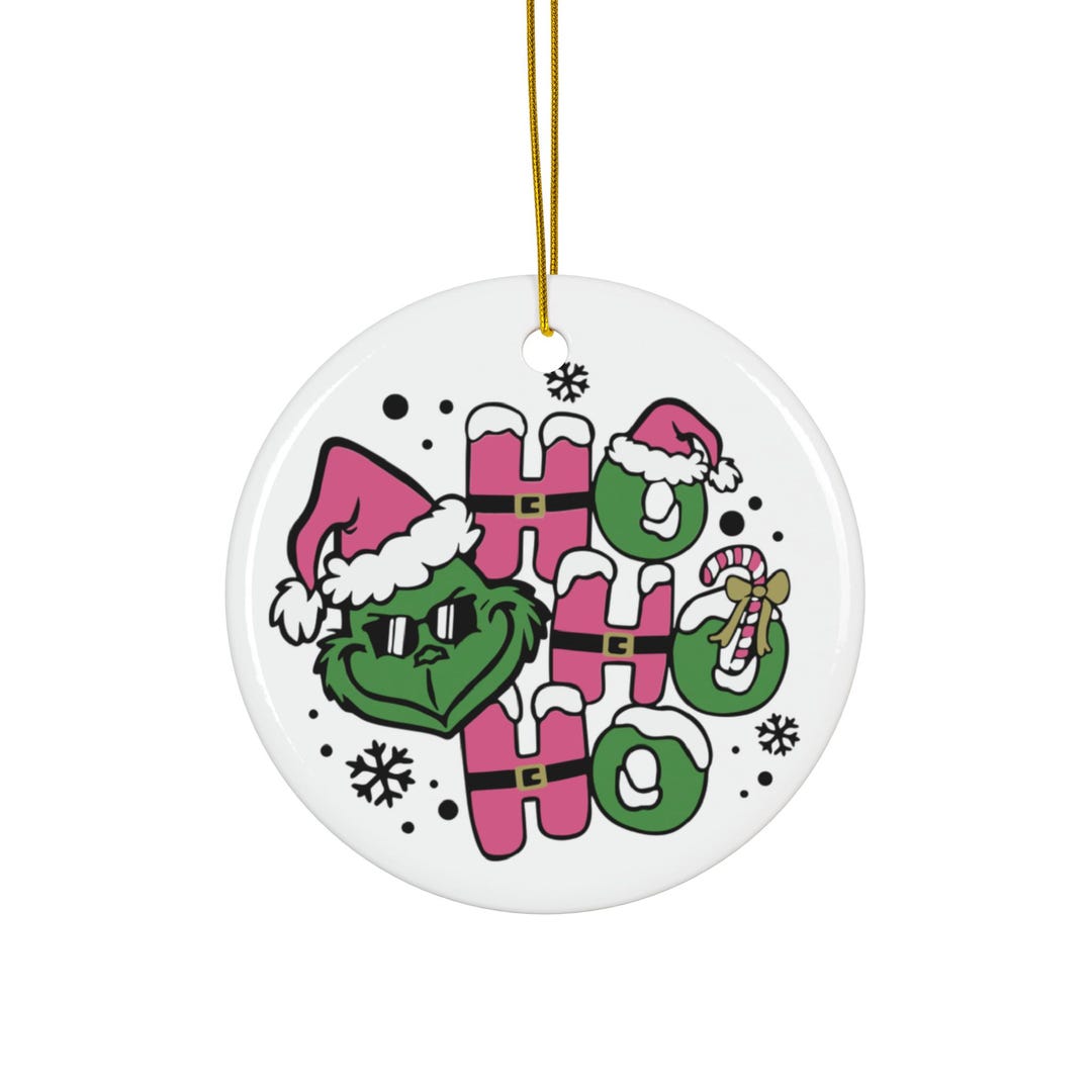 Grinch Ceramic Ornament | Funny Holiday Decoration - Etsy