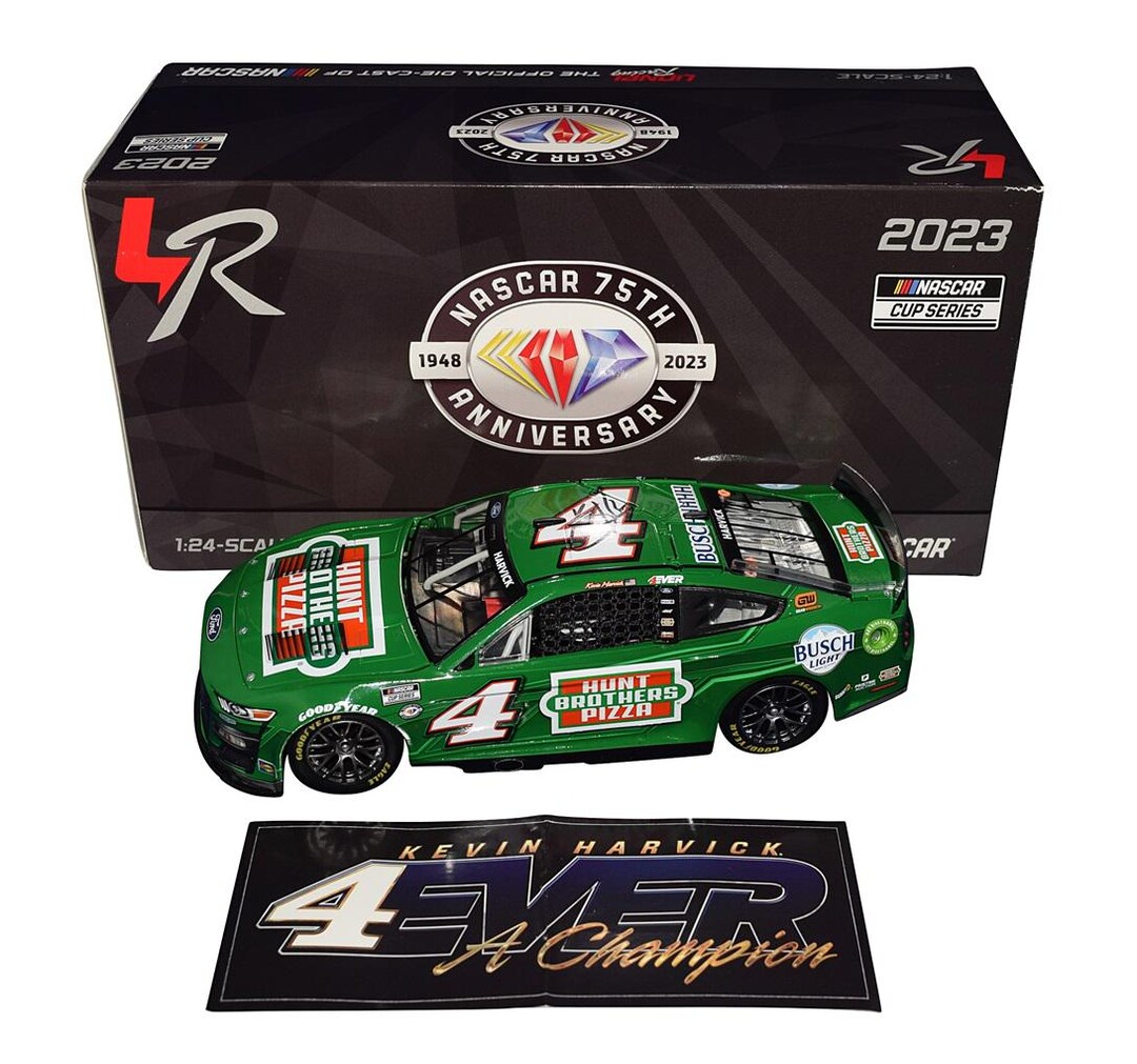 Autographed 2023 Kevin Harvick #4 Hunt Brothers Pizza 4EVER A CHAMPION ...