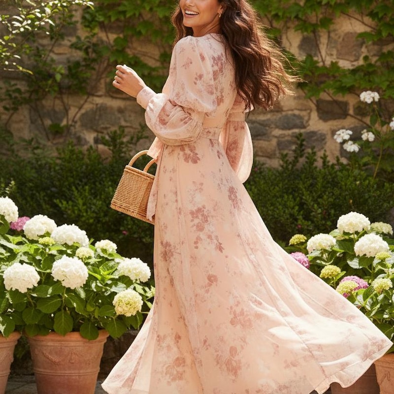 Chiffon Wedding Dress Guest - Etsy UK
