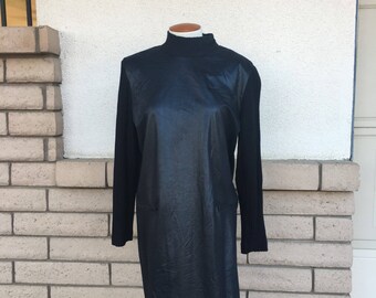 80s leather dress | Etsy