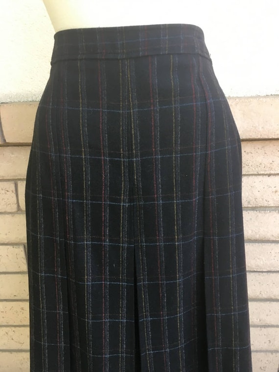 70s 80s Plaid Skirt Suit by Designer Ted Lapidus Made… - Gem