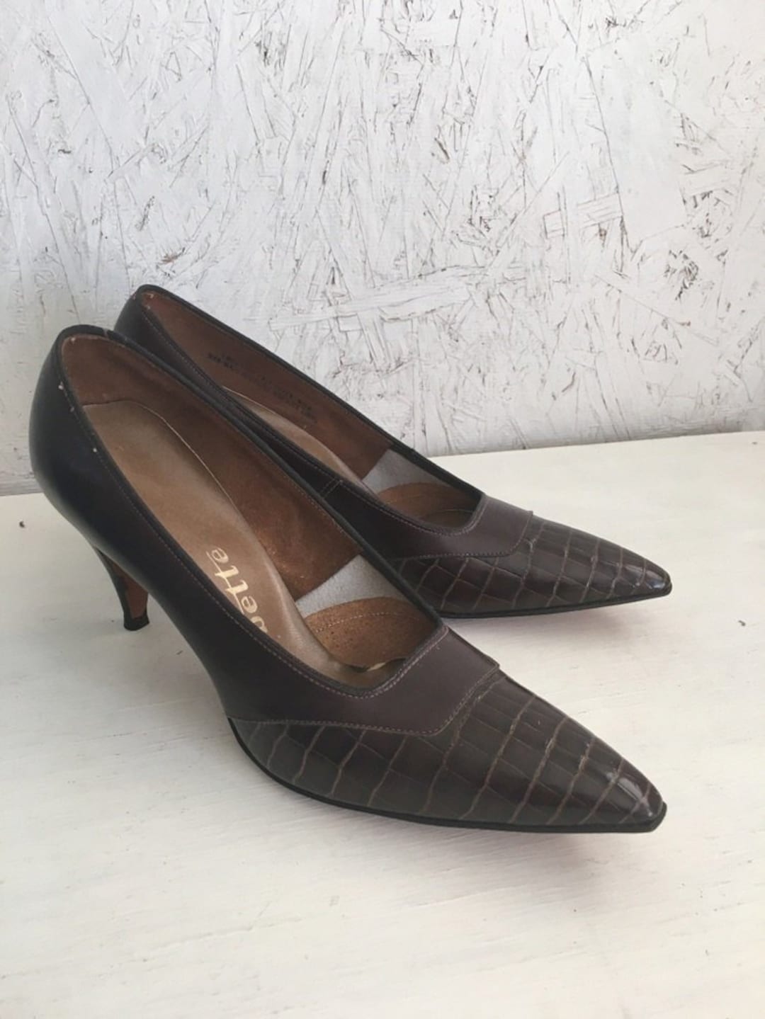 Vintage High Heels, 60s Brown Calf Leather High Heels, 60s Pumps by ...