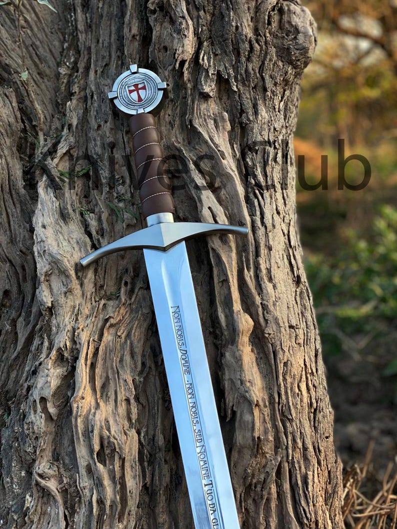Handmade Carbon Steel Knights Templar Sword, Medieval Replica With ...