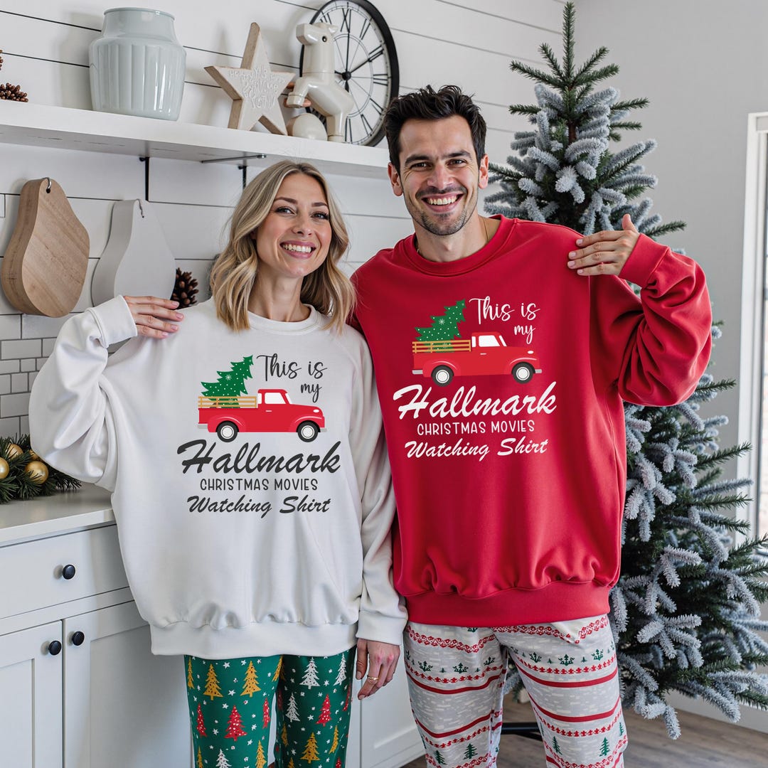 Hallmark Christmas Movie Shirt, Family Matching Holiday Shirt, Cozy ...
