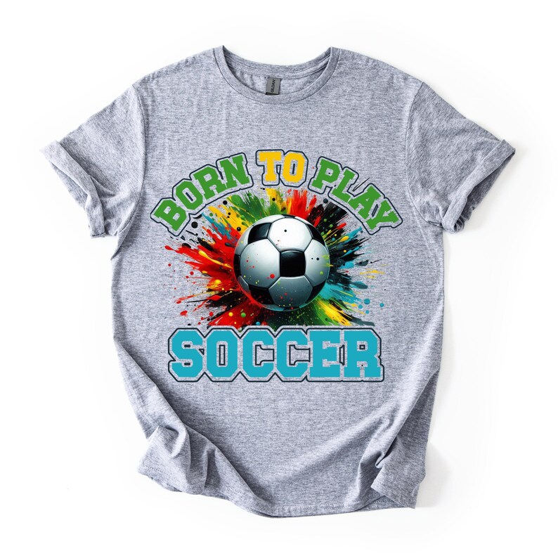 Vintage Soccer Graphic Tee, Colorful Soccer Ball, Unisex Fan Gift, Born ...
