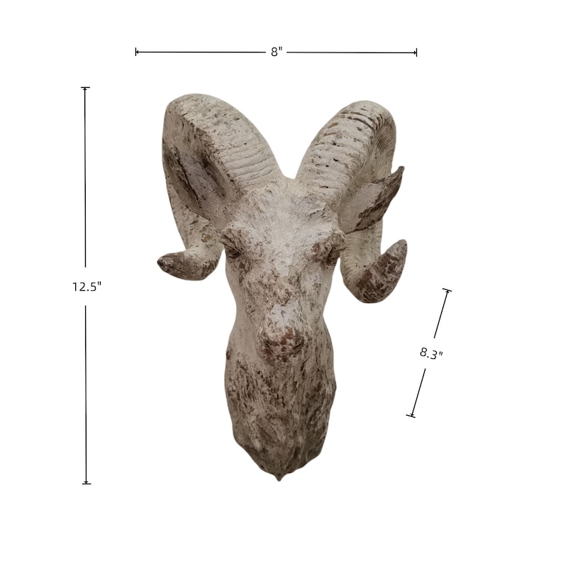 Vintage Ram Head Sculpture - Etsy