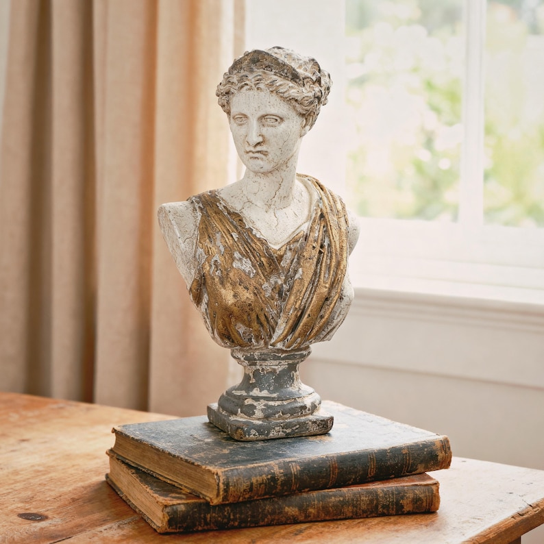 Vintage Roman Bust Sculpture - Etsy
