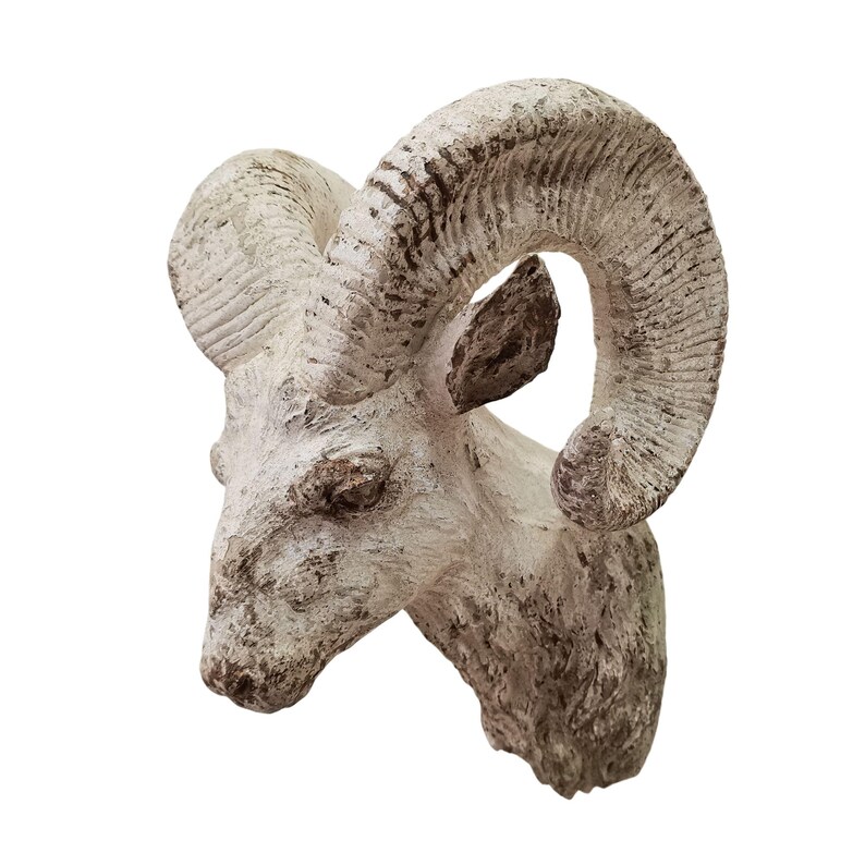Vintage Ram Head Sculpture - Etsy