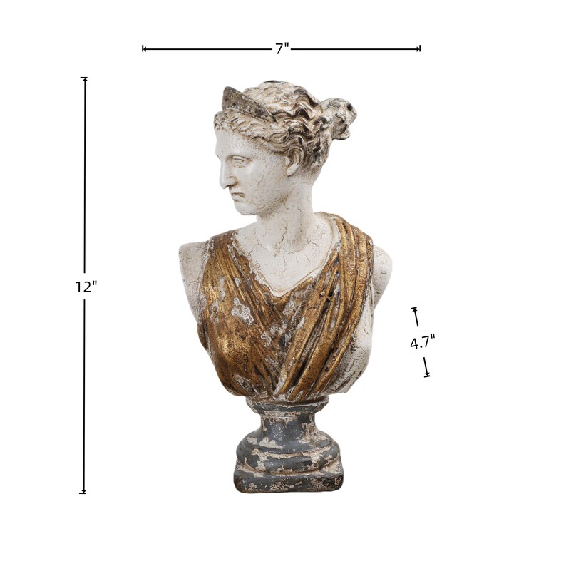 Vintage Roman Bust Sculpture - Etsy