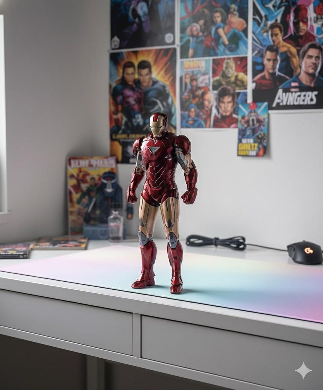 Iron Man Mark 6 Action Figure, LED Light Toy - Etsy