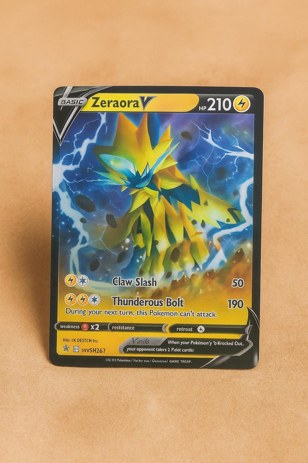 Zeraora V SWSH263 Promo | Black Star Holo | Near Mint Pokémon Card - Etsy