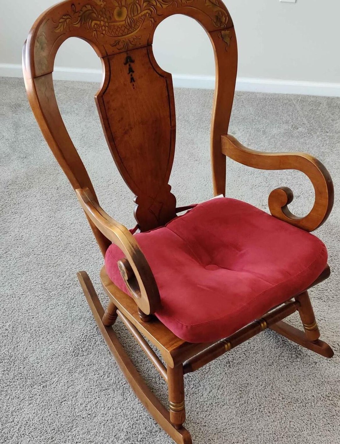 Tell City Farmhouse Rocker Solid Maple Rocking Chair With Original ...