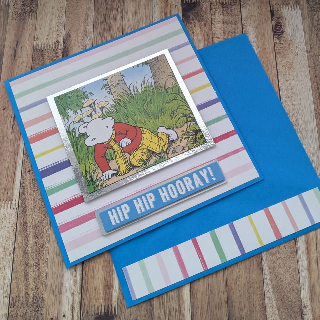 Rupert the Bear Handmade Birthday Card - Etsy UK