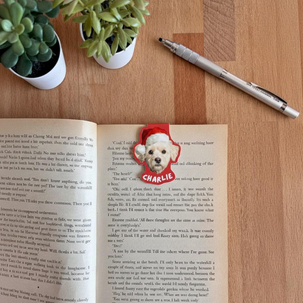 Personalized Pet Magnetic Bookmark Set of 4 – Custom Cat & Dog Photo ...
