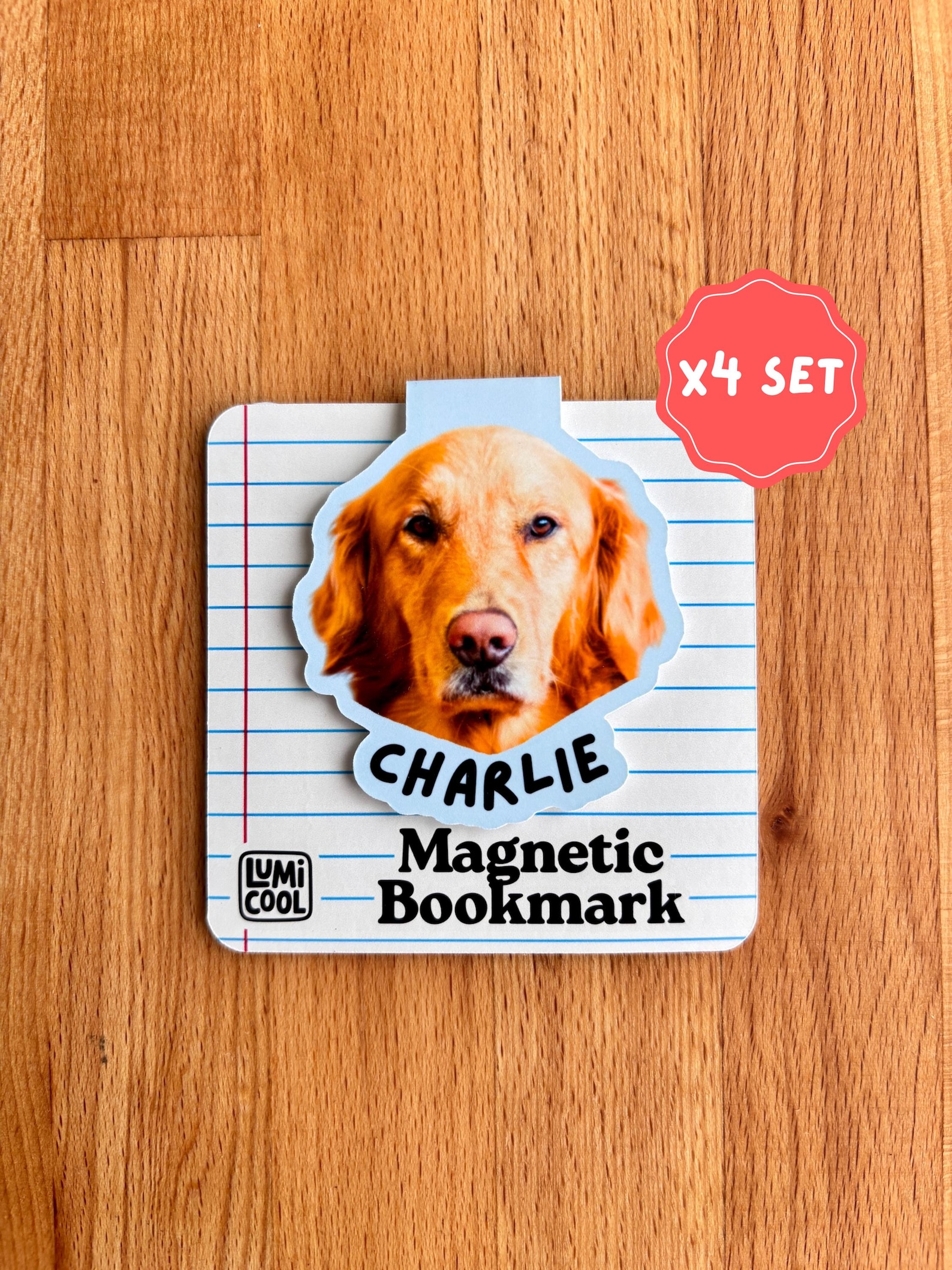 Personalized Pet Magnetic Bookmark Set of 4 – Custom Cat & Dog Photo ...
