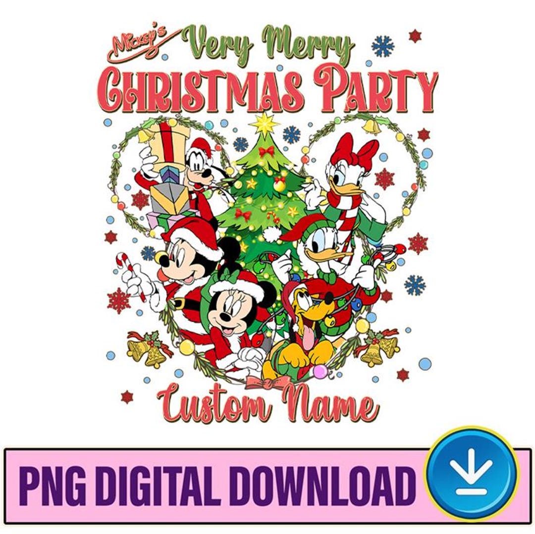 Mickey's Very Merry Christmas Party 2025 PNG, Custom Mickey and Friends ...