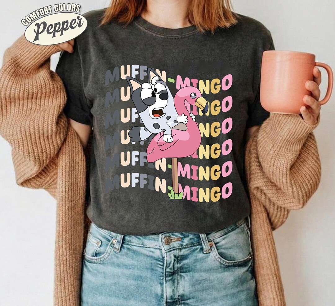 Comfort Colors Bluey Muffin Mingo Shirt, Bluey Muffin Sweatshirt, Cute ...