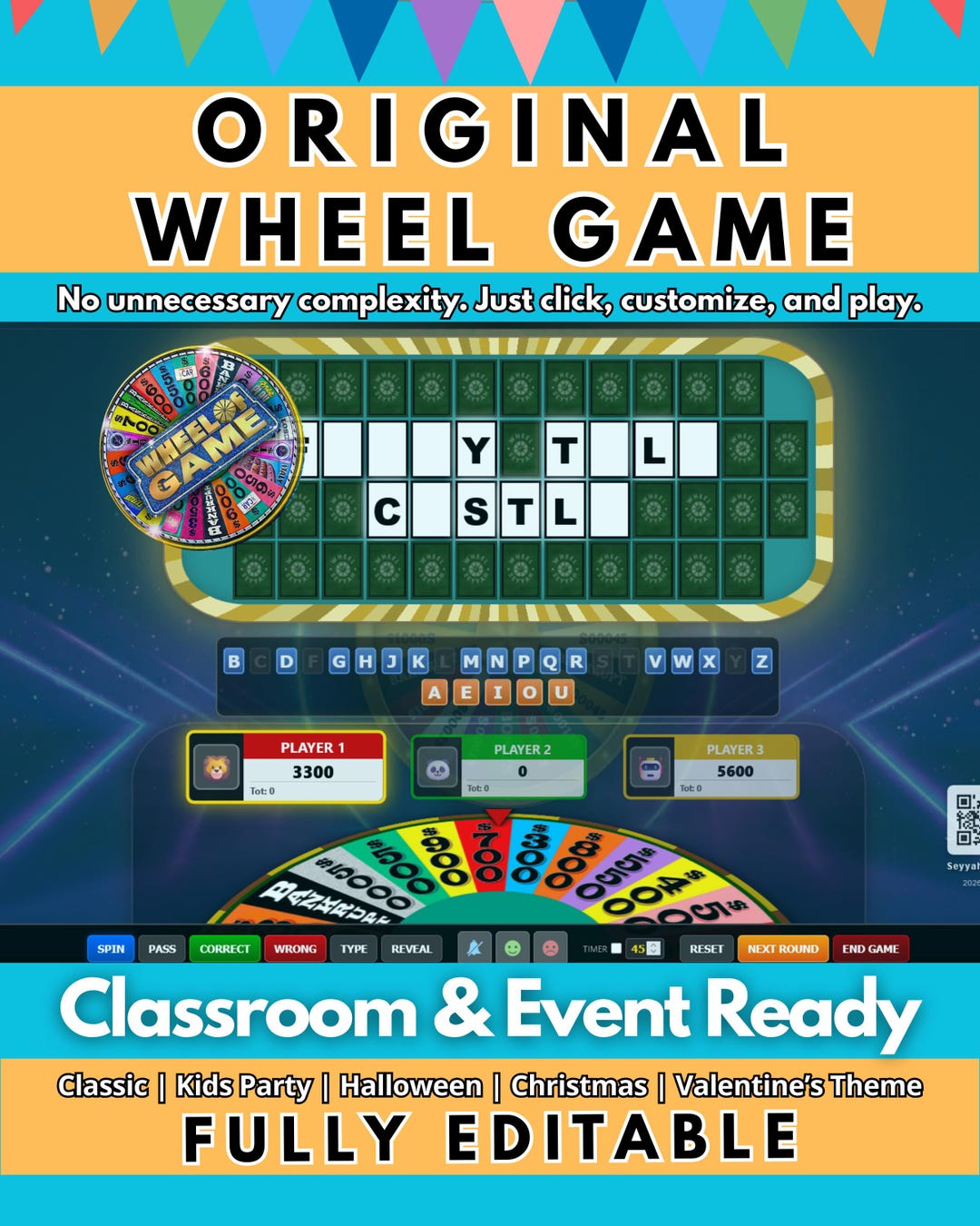 Editable Wheel Game | Ultimate Wheel Game | Interactive Game Night ...