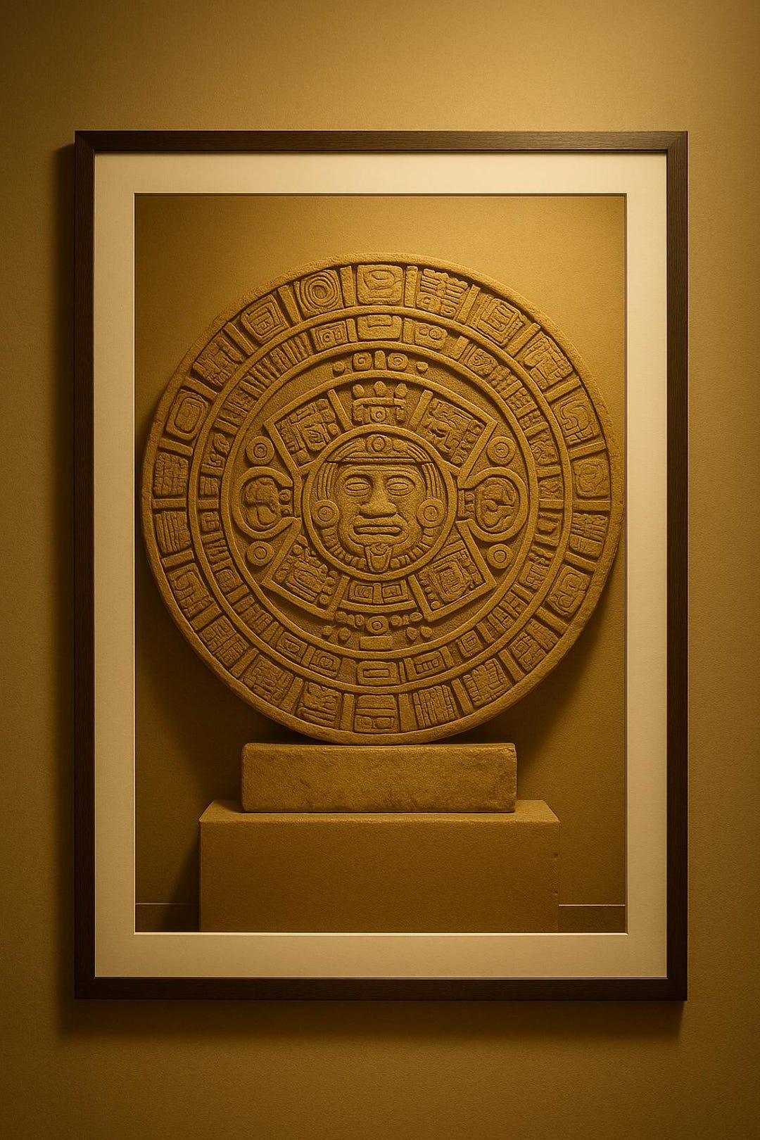 Mayan Calendar Stone Art Print | Ancient History Decor (A3 Digital ...
